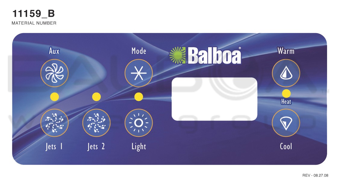 Clavier de commande Balboa VL701S