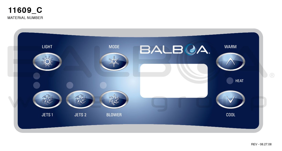 Clavier de commande Balboa ML551