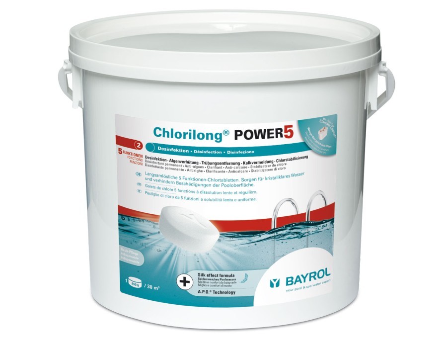 Chlorilong® POWER 5 - tablette de chlore 5 fonctions - 5 kg